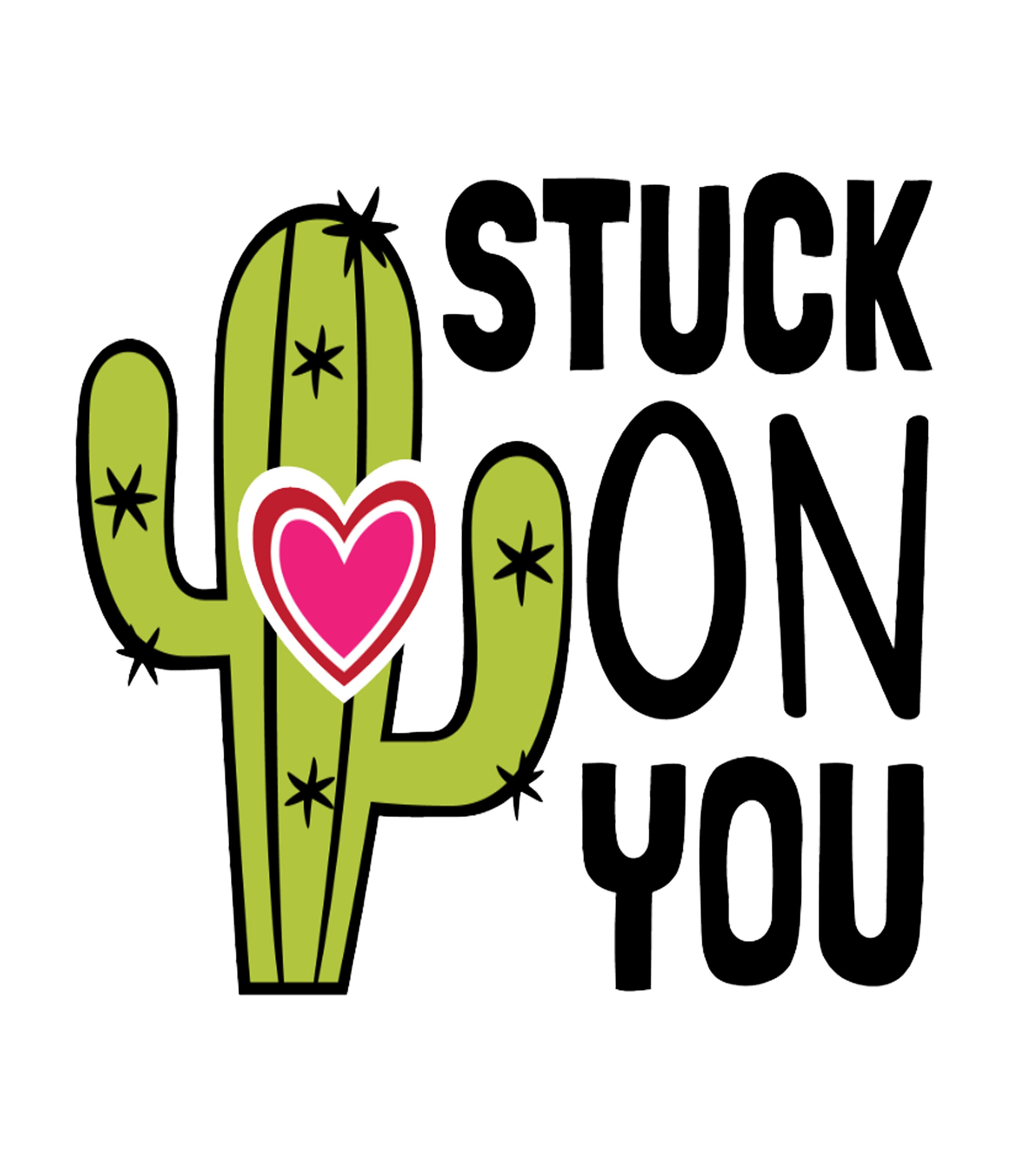 Printable Word Art – Stuck on You- Word Art Stickers Sublimation Art ...