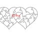 22 Pcs. Connected Hearts Puzzle Template Svg Png Pdf Jpg Double Hearts ...