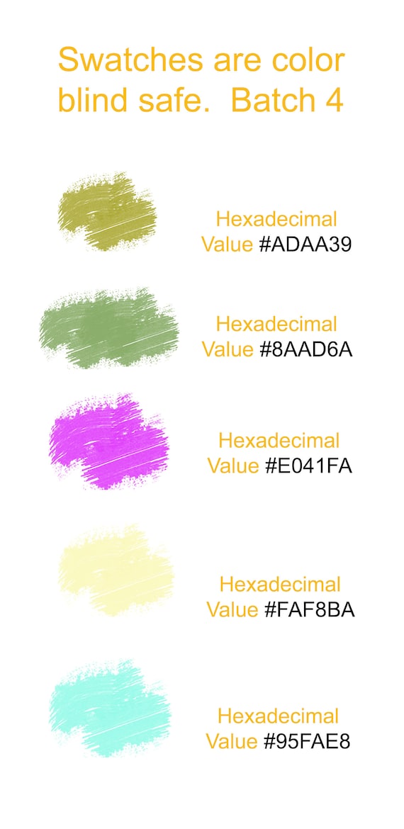 Paint Swatches Color Blind Safe Colors Svg Png Pdf Jpg | Etsy