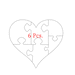 Heart Shape Jigsaw Puzzle Template Svg, Png, Pdf, Jpg Files, Puzzle ...
