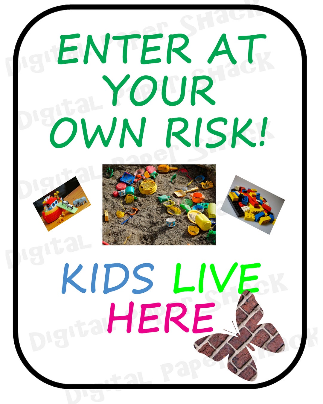 Kids Room Funny Sign Printable Wall Hanging Signs Humorous Digital Art ...