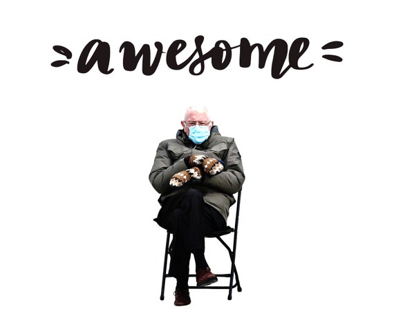 Downloadable Bernie Sanders Meme at Joe Bidens Inauguration - Etsy