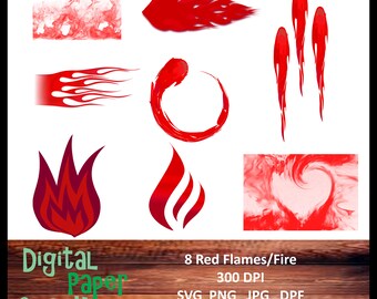 8 Printable Scalable Green Fire Flames Instant Download Svg | Etsy