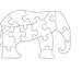 15 Pcs. Elephant Jigsaw Puzzle Template Svg Png Pdf Jpg Files Puzzle ...