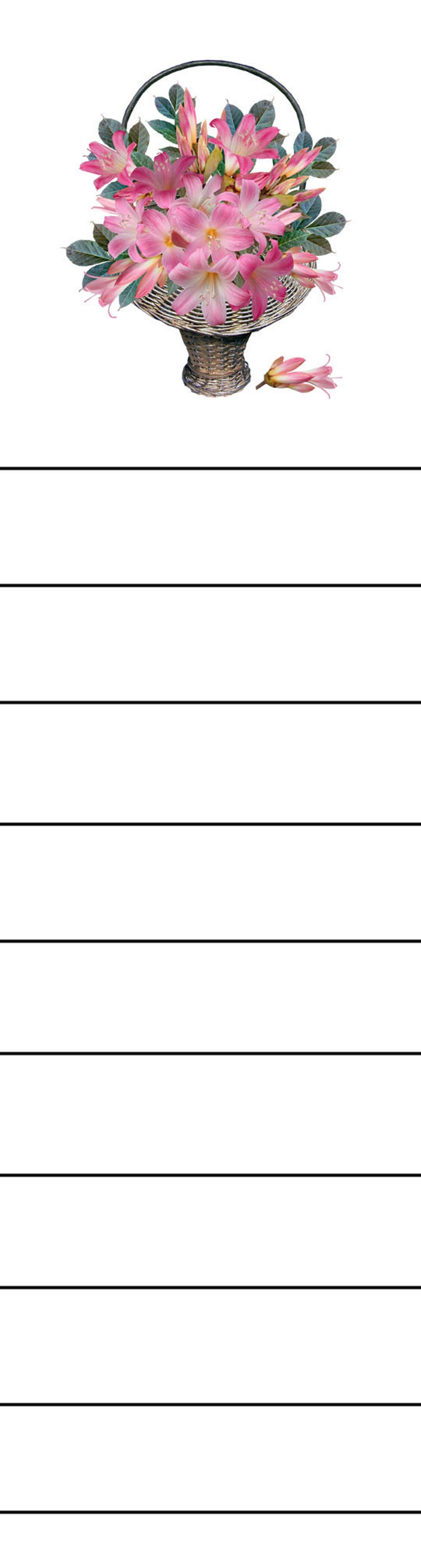 5 Printable Bookmarkers Lined for Note Taking Instant Download ...