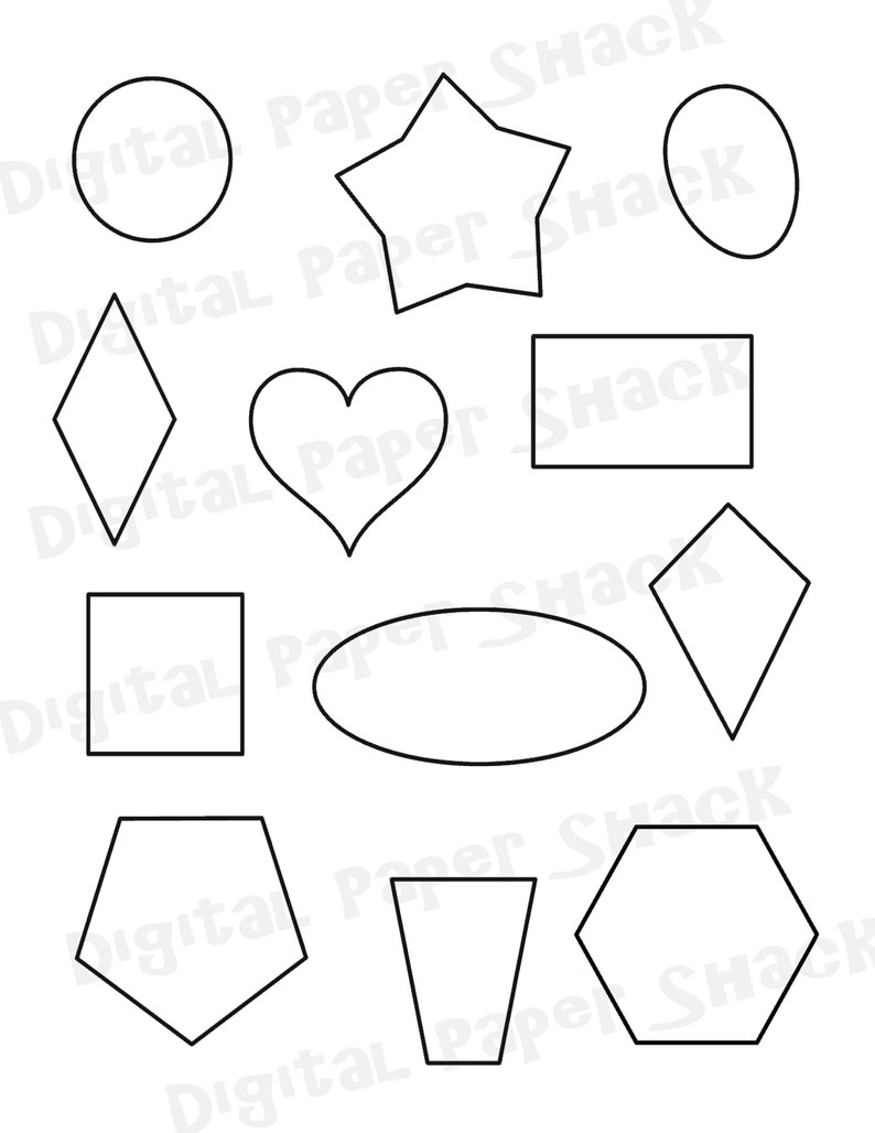 12 Printable Basic Shapes Downloadable Svg, Png, Pdf, Jpg Downloadable ...
