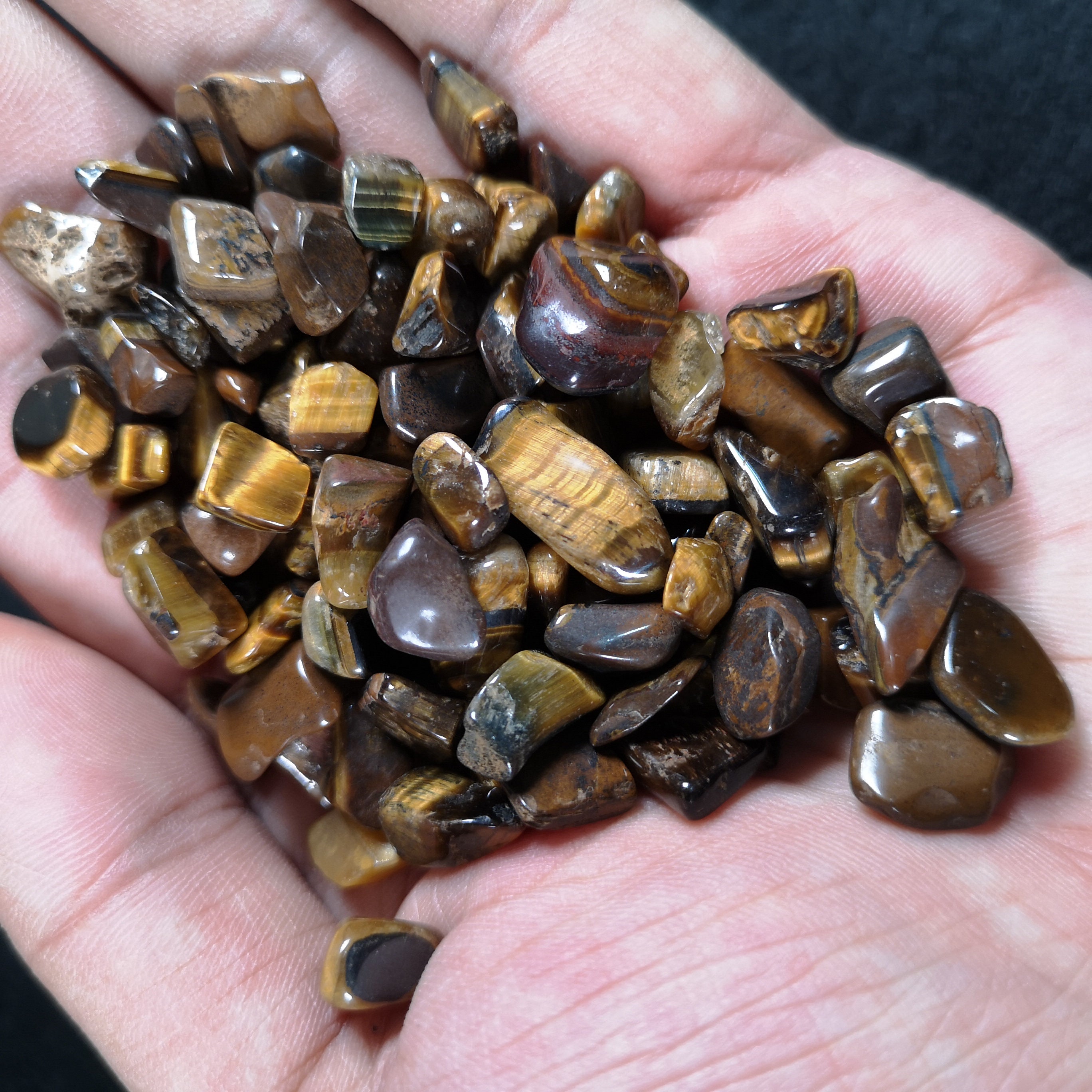 Natural tiger's-eye quartz crystal Tumble Stone crystal | Etsy