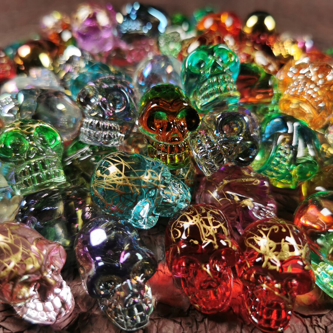 MIX Mini Glass Crystal Skull/sculpture Skull/ Carved Skull / - Etsy