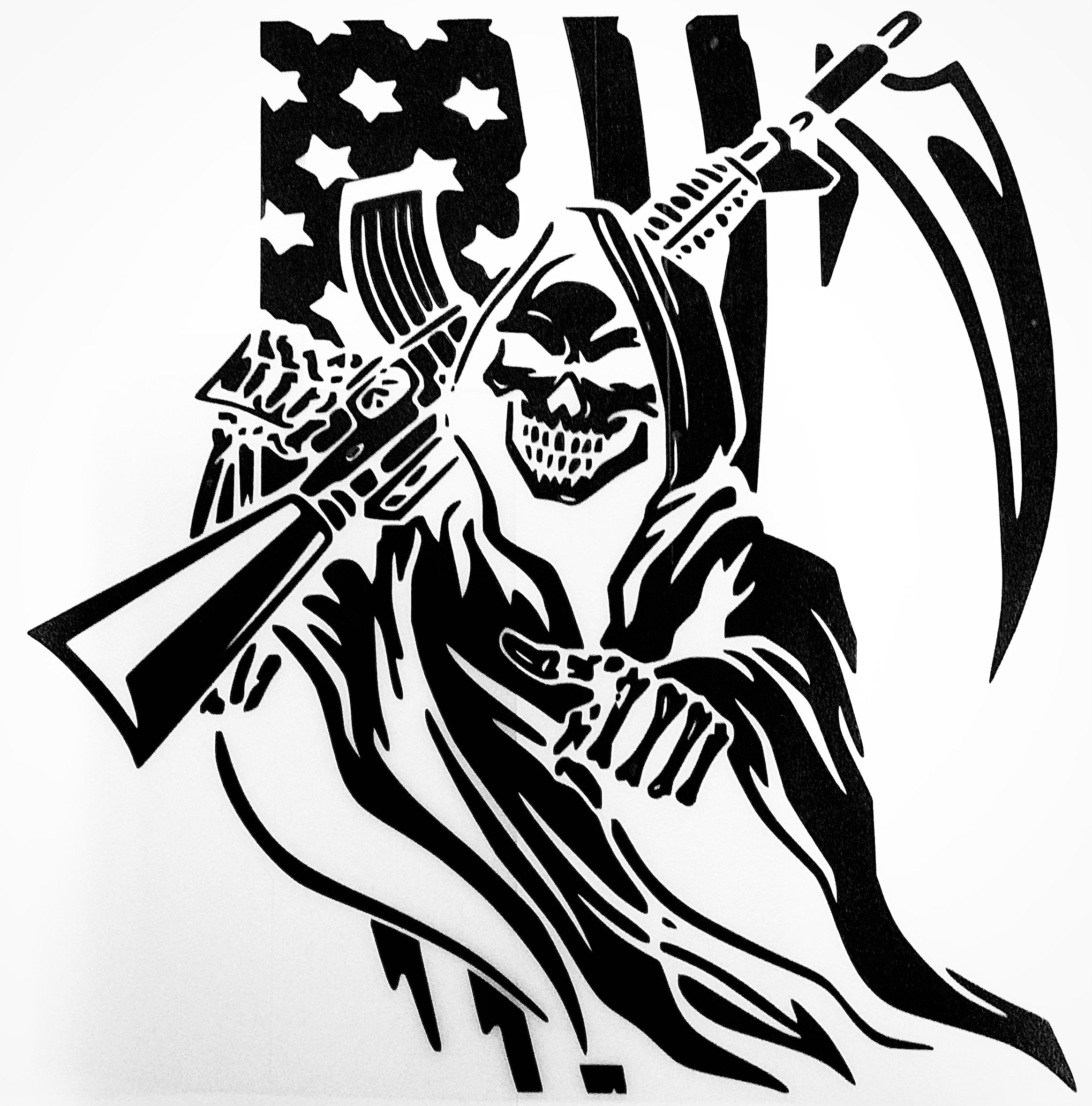 Grim Reaper American Flag SVG File - Etsy UK