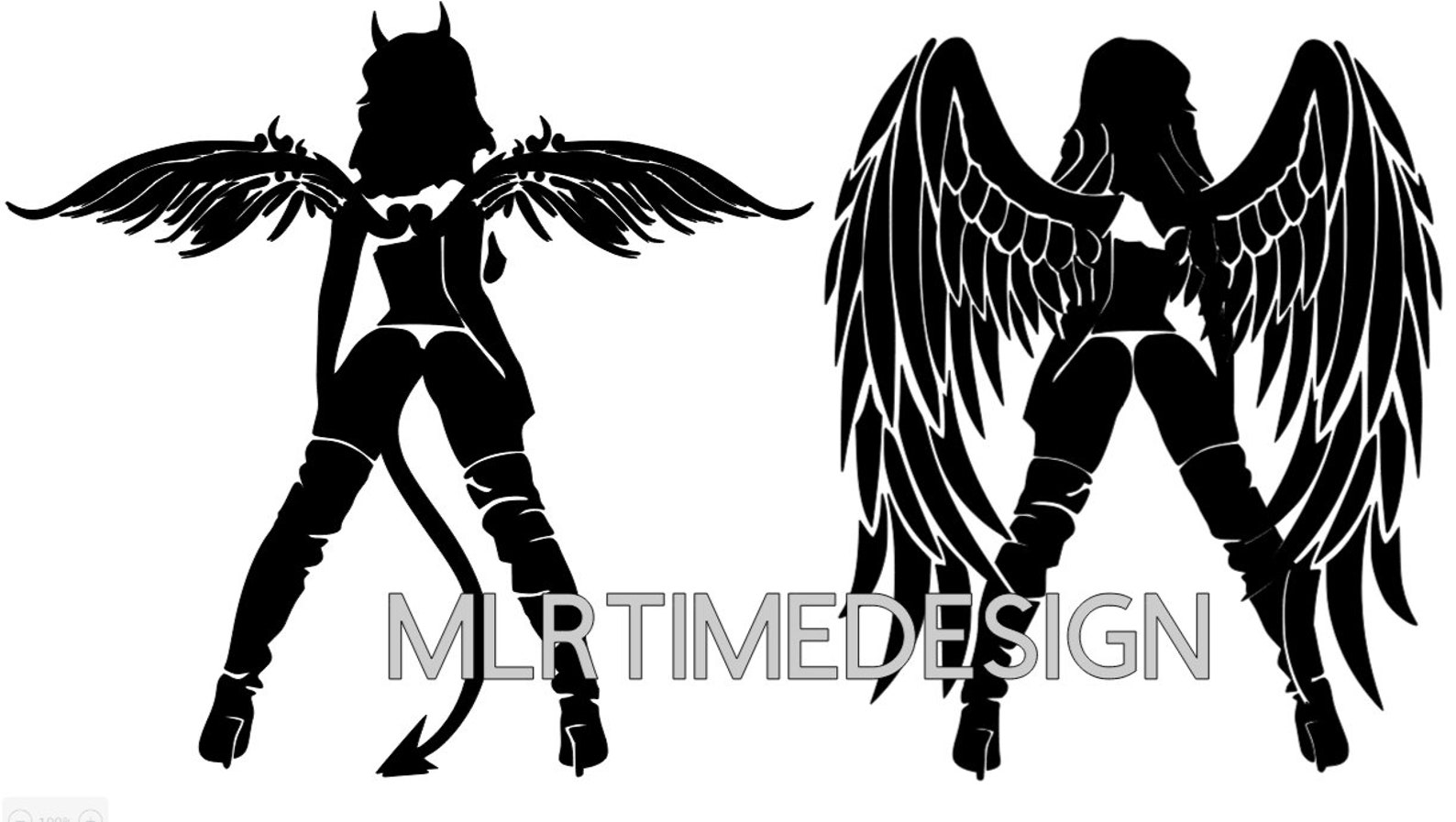 Angel Devil Decal Etsy