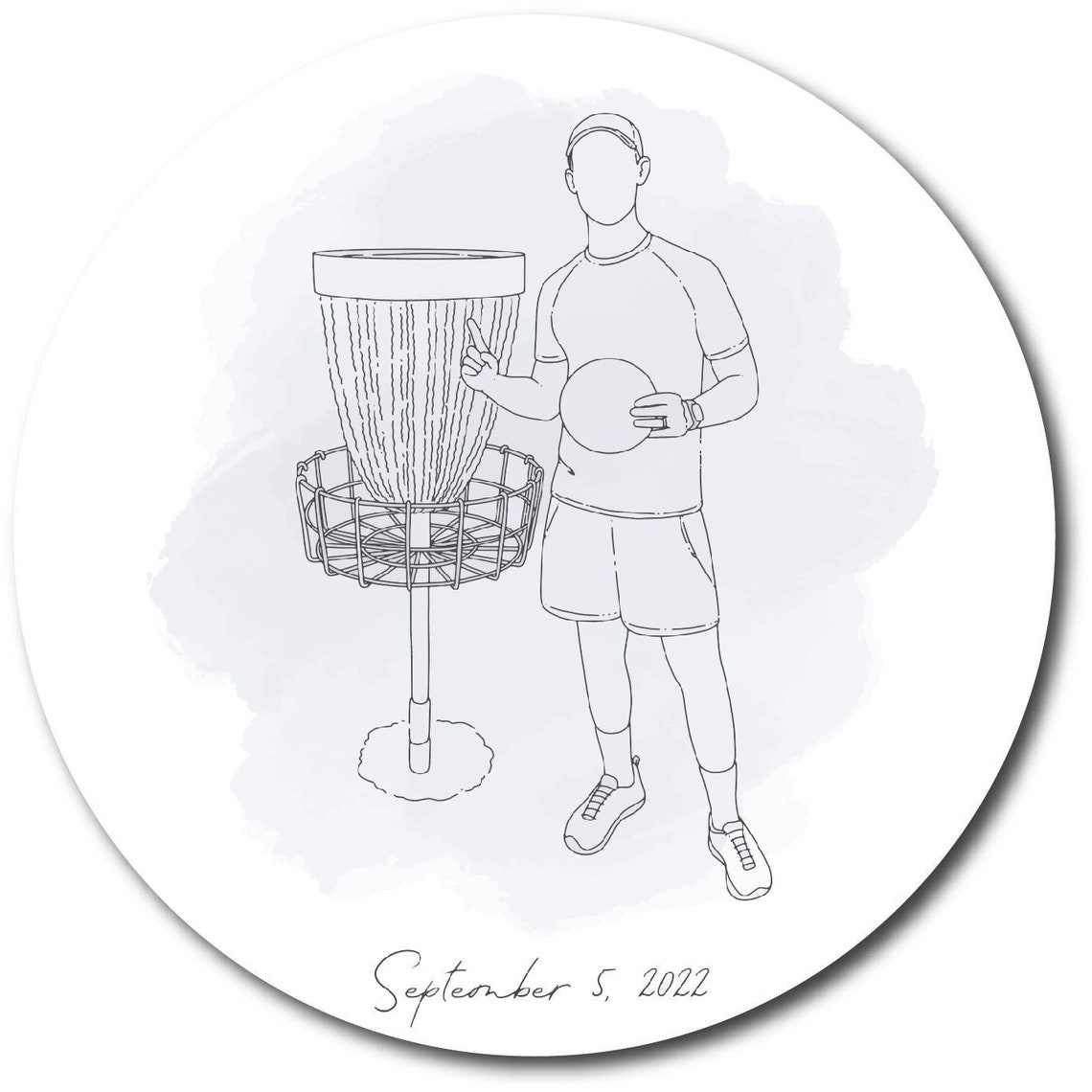 Custom Disc Golf Line Drawing Disc Turn Your Picture Into - Etsy