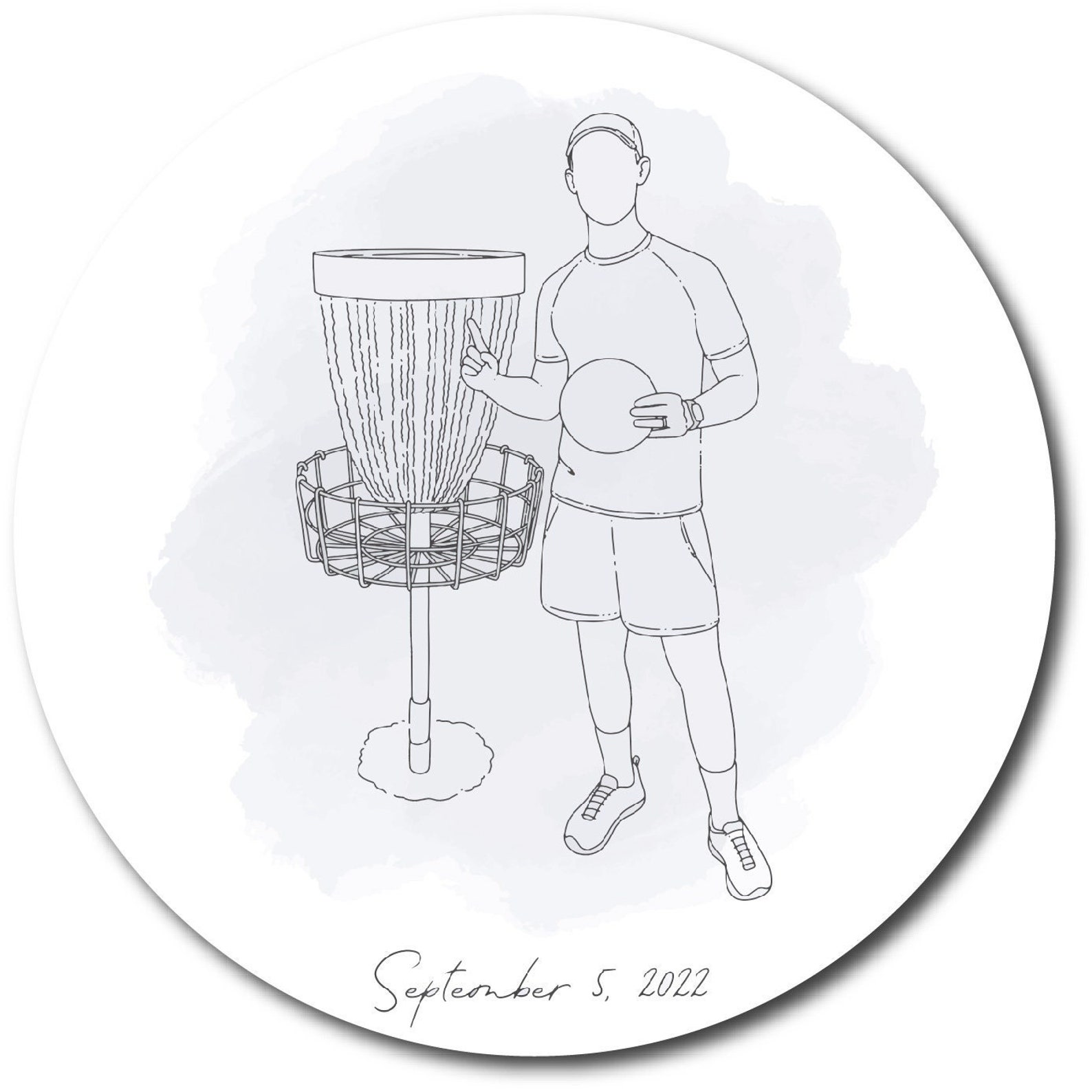 Custom Disc Golf Line Drawing Disc, Turn Your Picture Into Custom Disc ...
