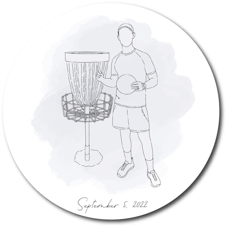 Custom Disc Golf Line Drawing Disc Turn Your Picture Into - Etsy