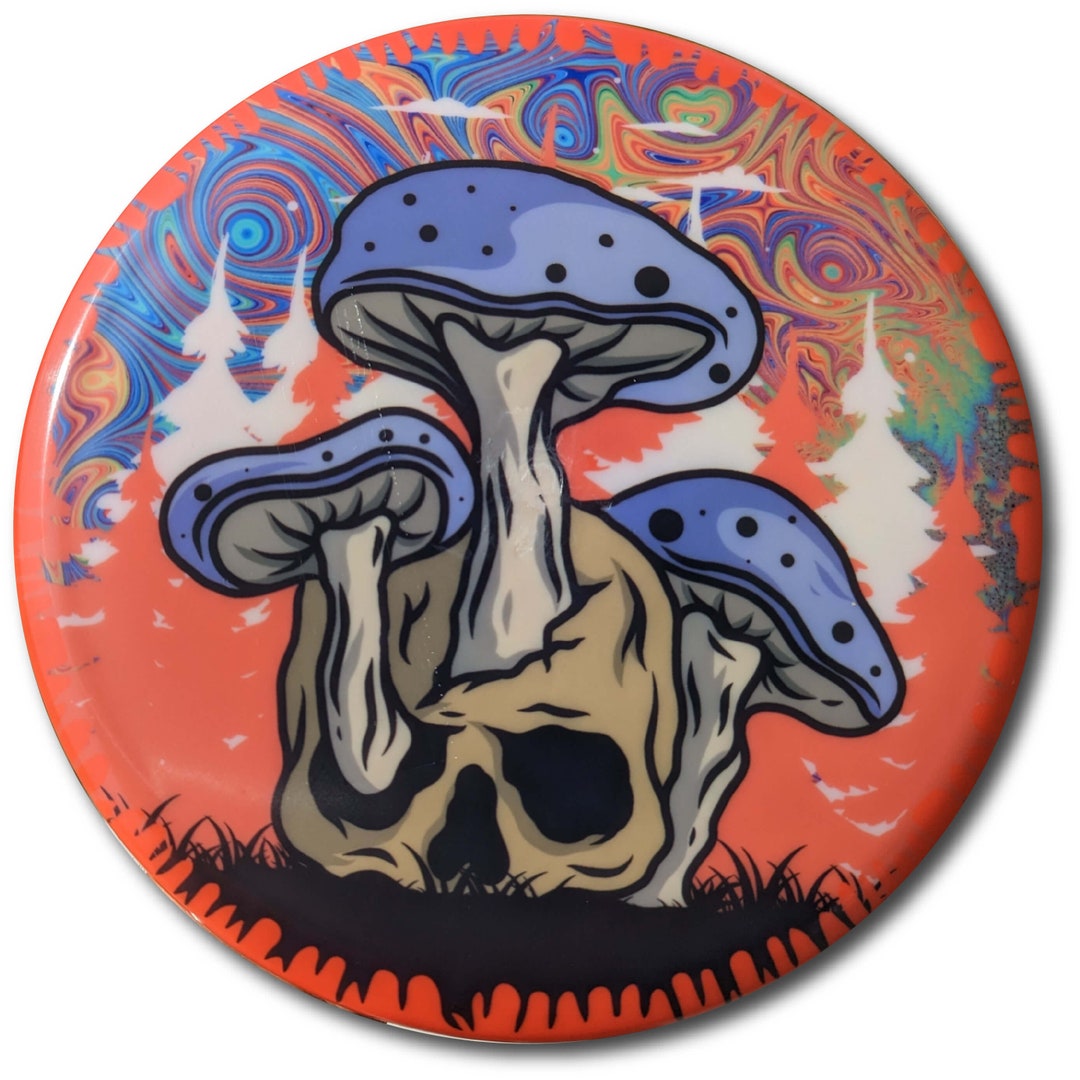 Mushroom Skull Custom Disc Golf Disc Art Collectible Gift Functional ...