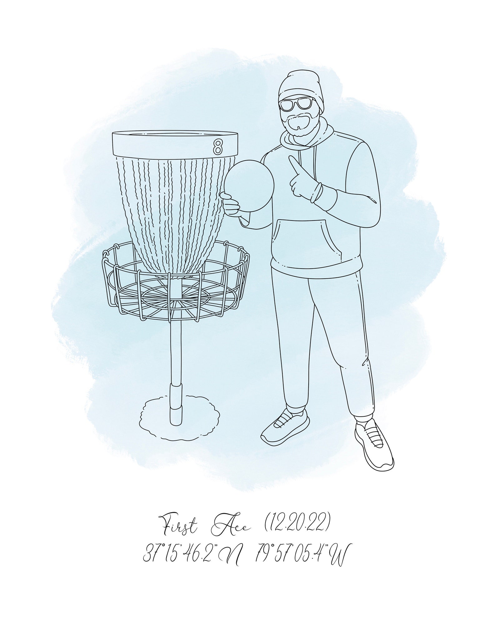 Custom Disc Golf Line Drawing Disc Turn Your Picture Into - Etsy