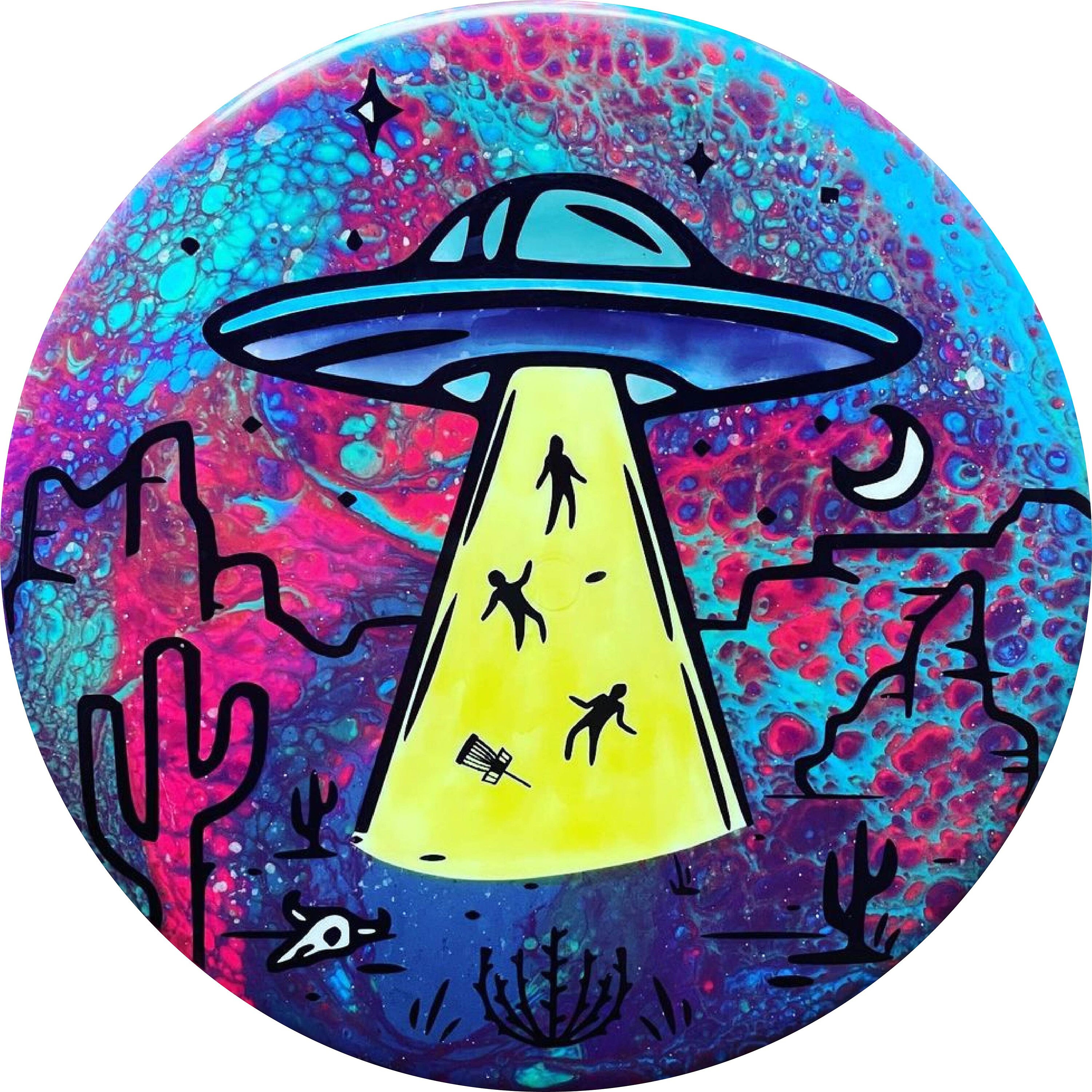 Alien Abduction Disc Golf Disc Custom Gift Dye UFO Space Art - Etsy