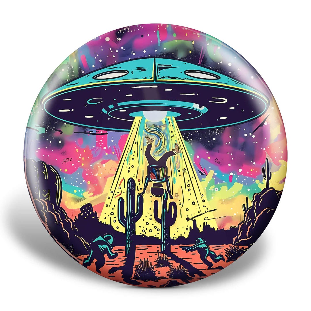 UFO Abduction 2.0 Disc Golf Disc,gift, UFO Space Art, Print of Original ...
