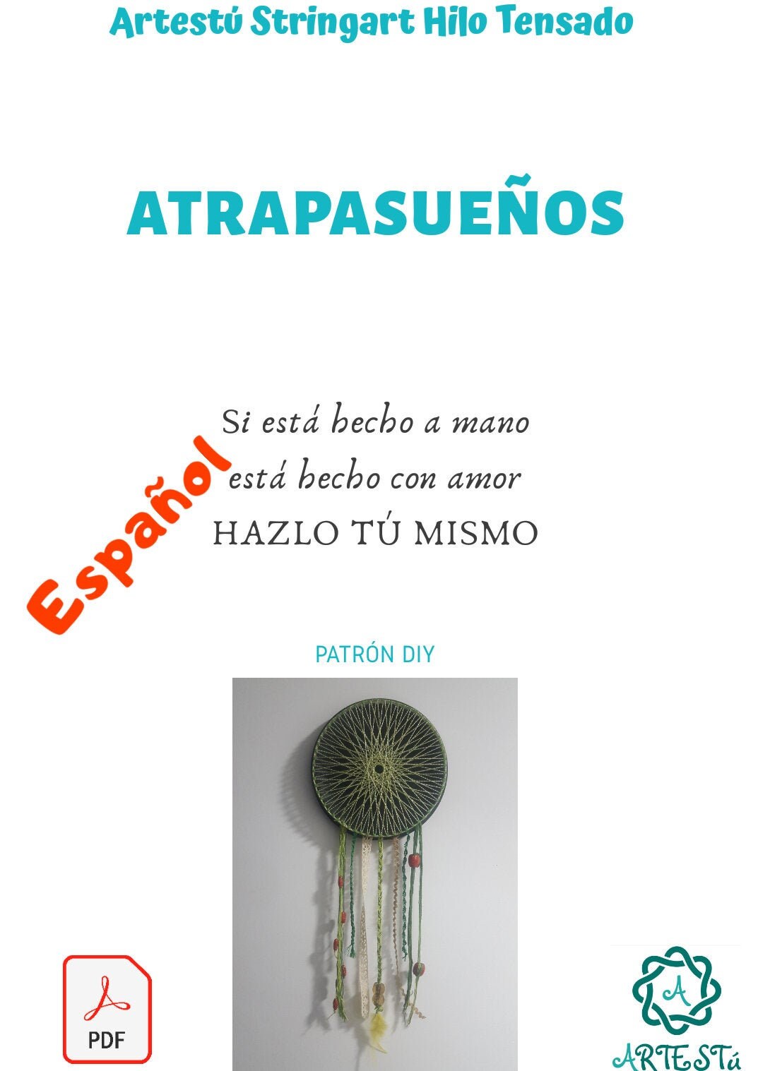 DIY Stringart Atrapasueños Taut Thread in Spanish Do It Yourself String ...
