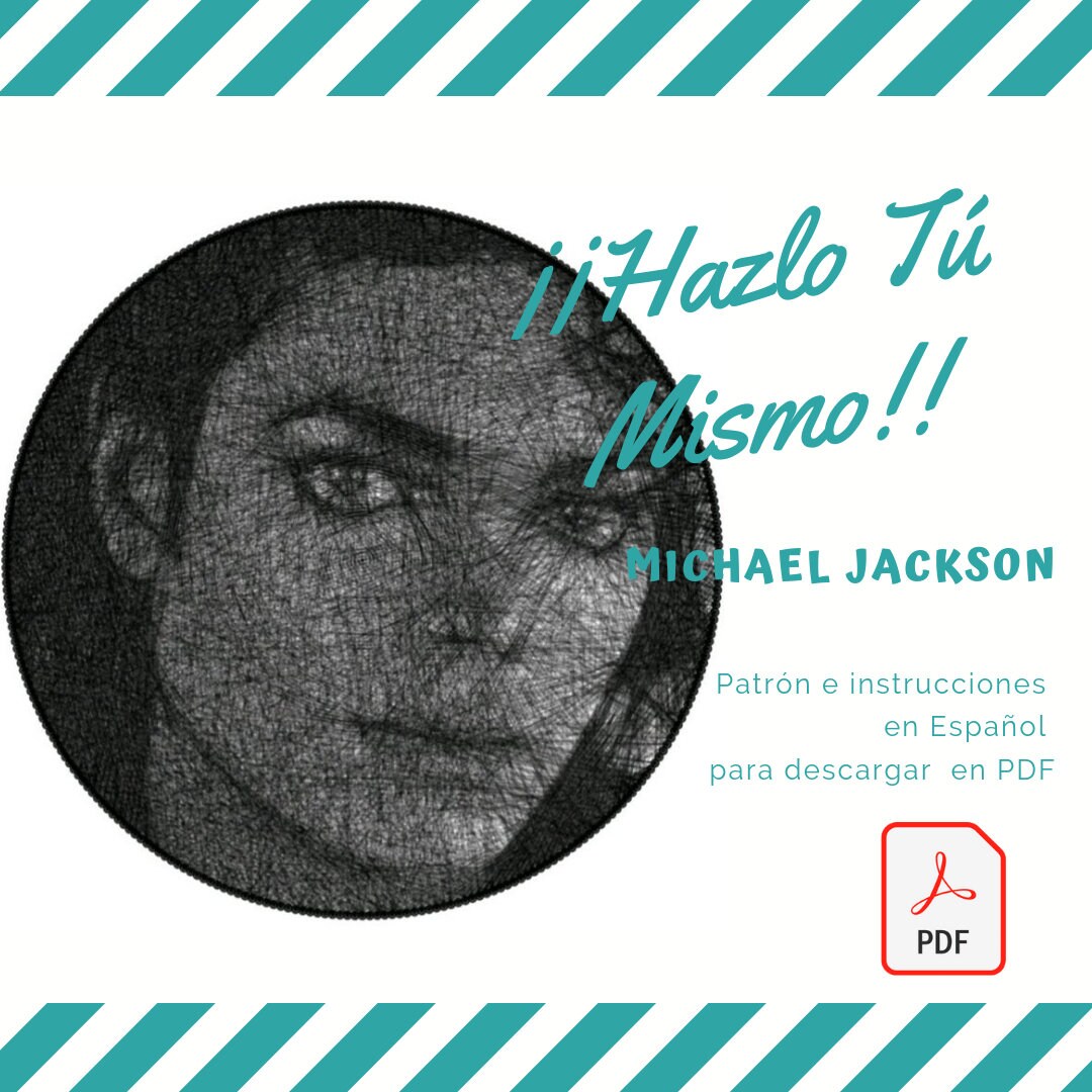 Michael Jackson Stringart Pattern Tensioned Thread Do It Yourself - Etsy