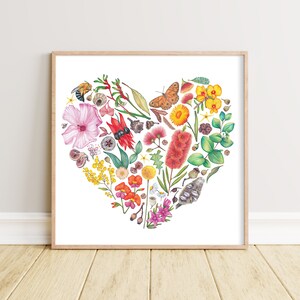 Australian Wildflower Heart DIGITAL DOWNLOAD - Etsy