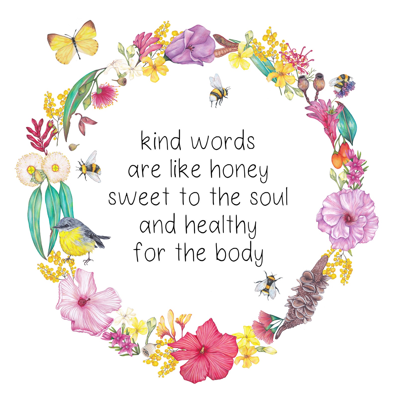 Kind Words Proverb DIGITAL DOWNLOAD - Etsy