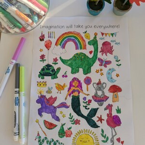 Imagination Colouring in Page DIGITAL DOWNLOAD - Etsy