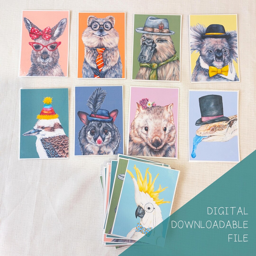 Australian Animal Game of Snap DIGITAL DOWNLOAD - Etsy