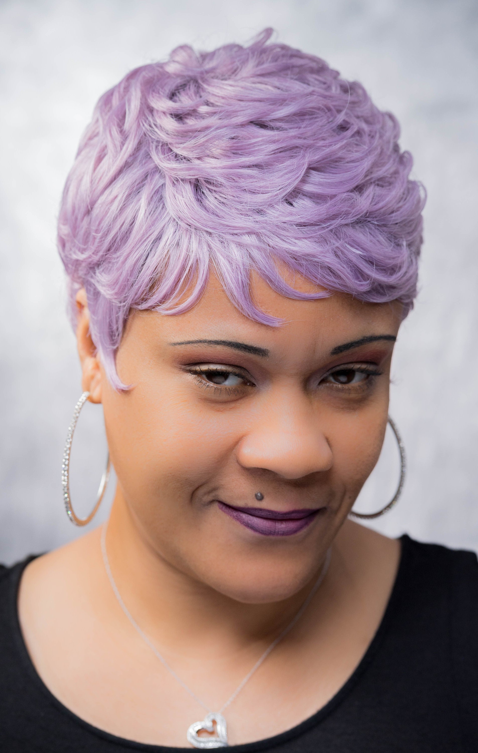 Lavender Pixie Cut