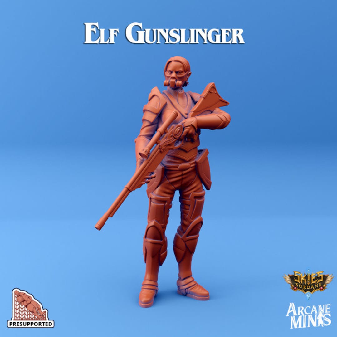 FAST SHIPPING | Elf Gunslinger | 32mm Scale Miniature | Skies of ...
