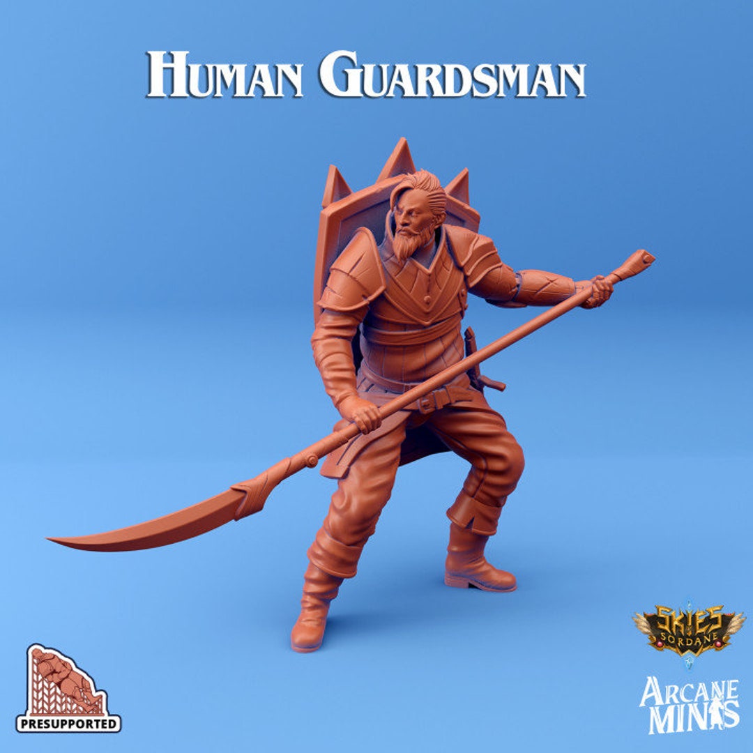 FAST SHIPPING Human Male Guardsman 32mm Scale Miniature Skies of ...