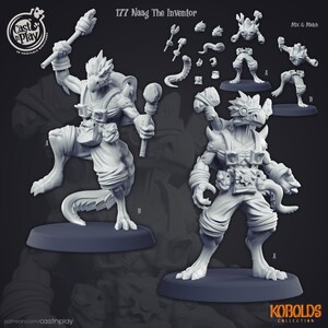 Naag the Inventor - Customizable Kobold Monster Table Top Miniature ...