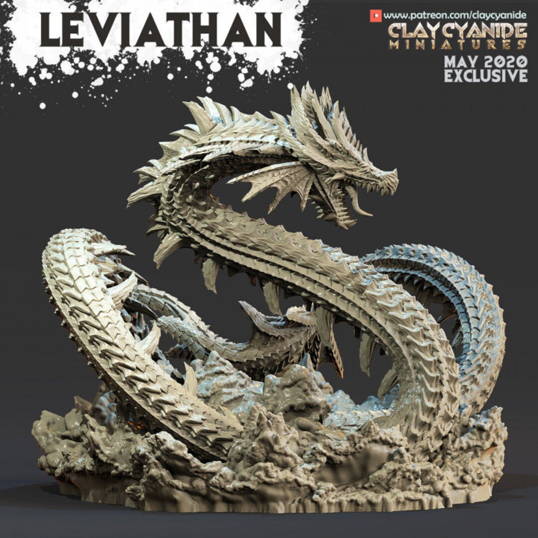 Leviathan Dnd Pathfinder Clay Cyanide Miniatures - Etsy