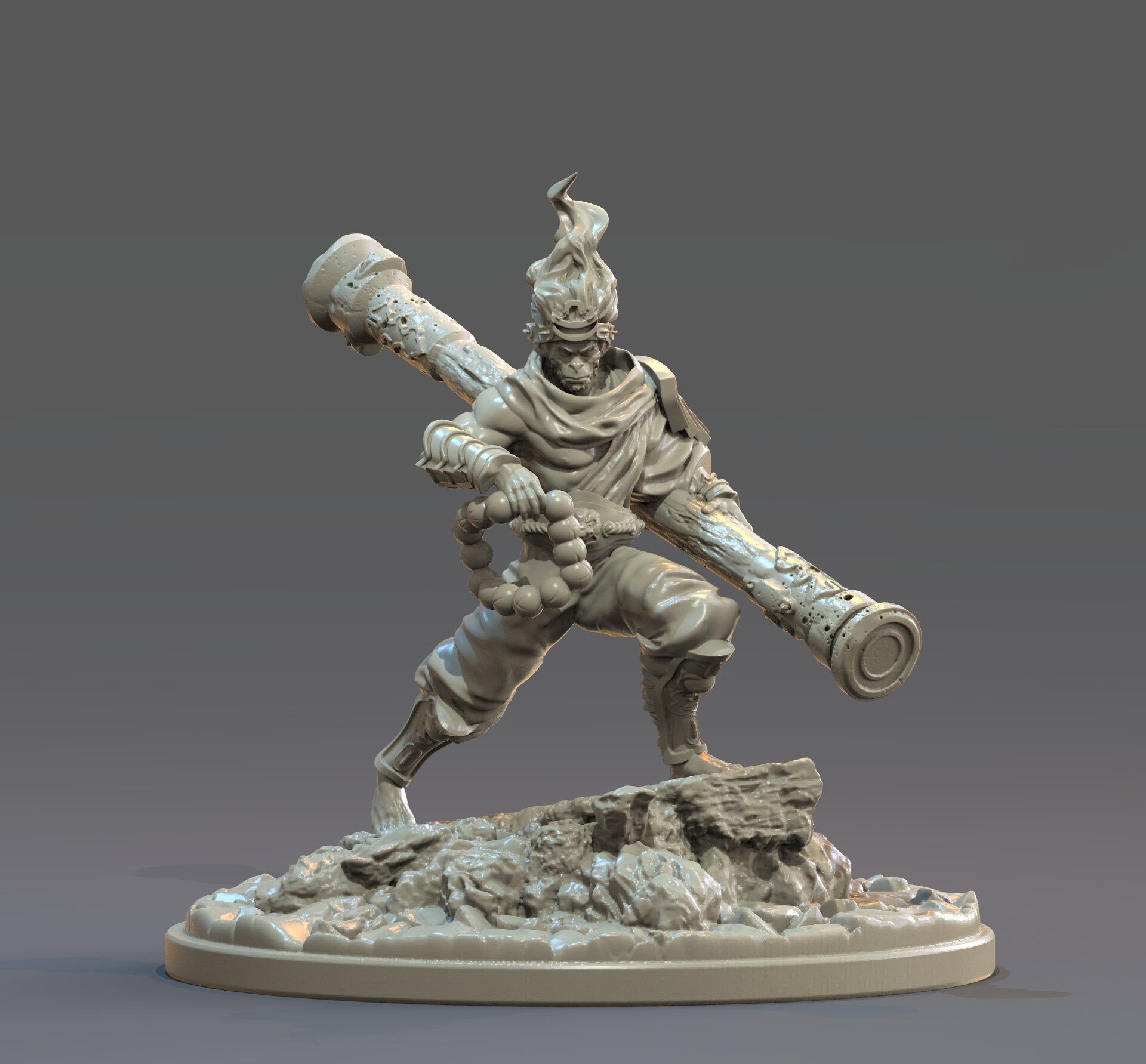Son Goku, Monkey King Warrior Dnd Pathfinder Clay Cyanide Miniatures ...