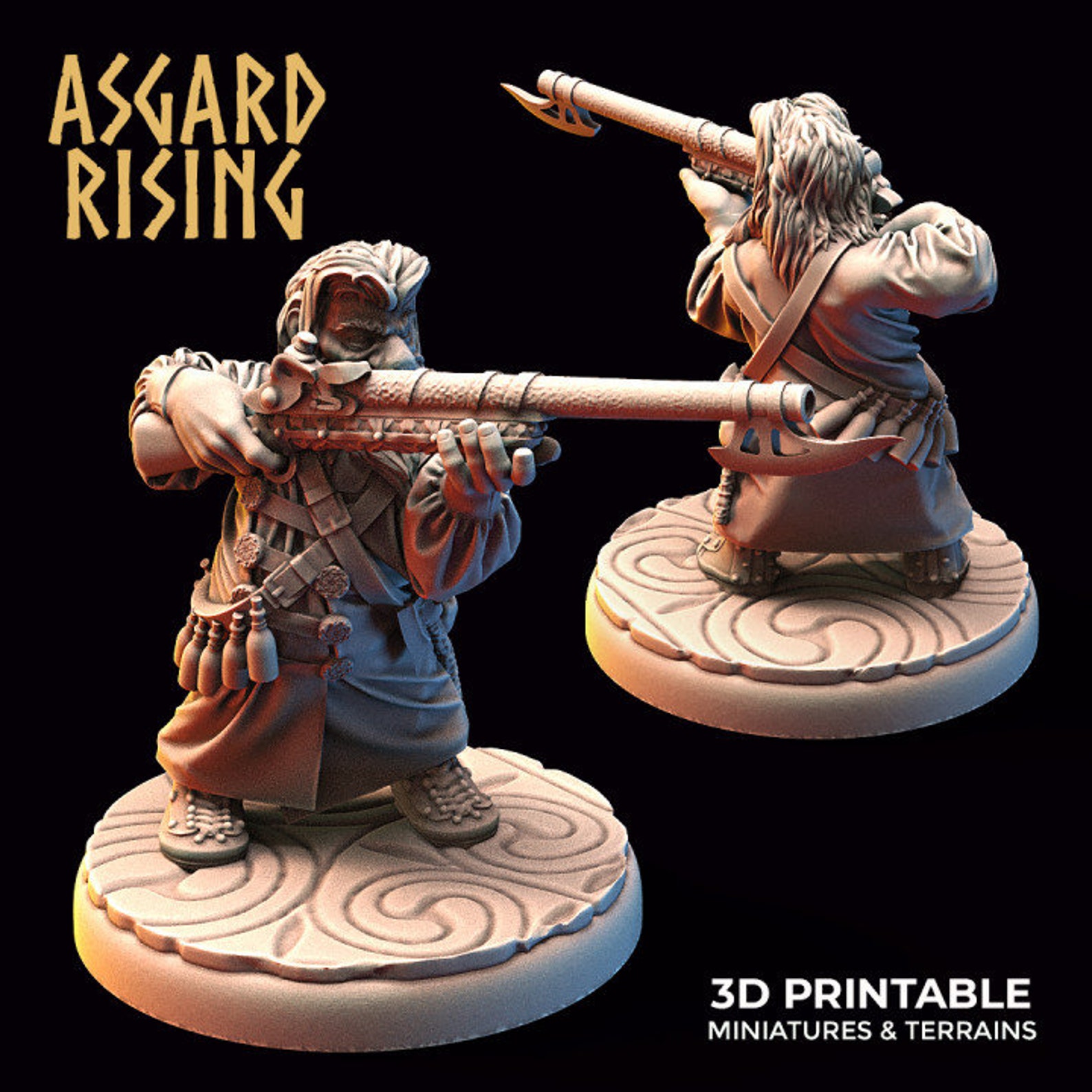 Set of 5x Dwarf Musket Riflemen Soldiers Perfect for D&D - Etsy