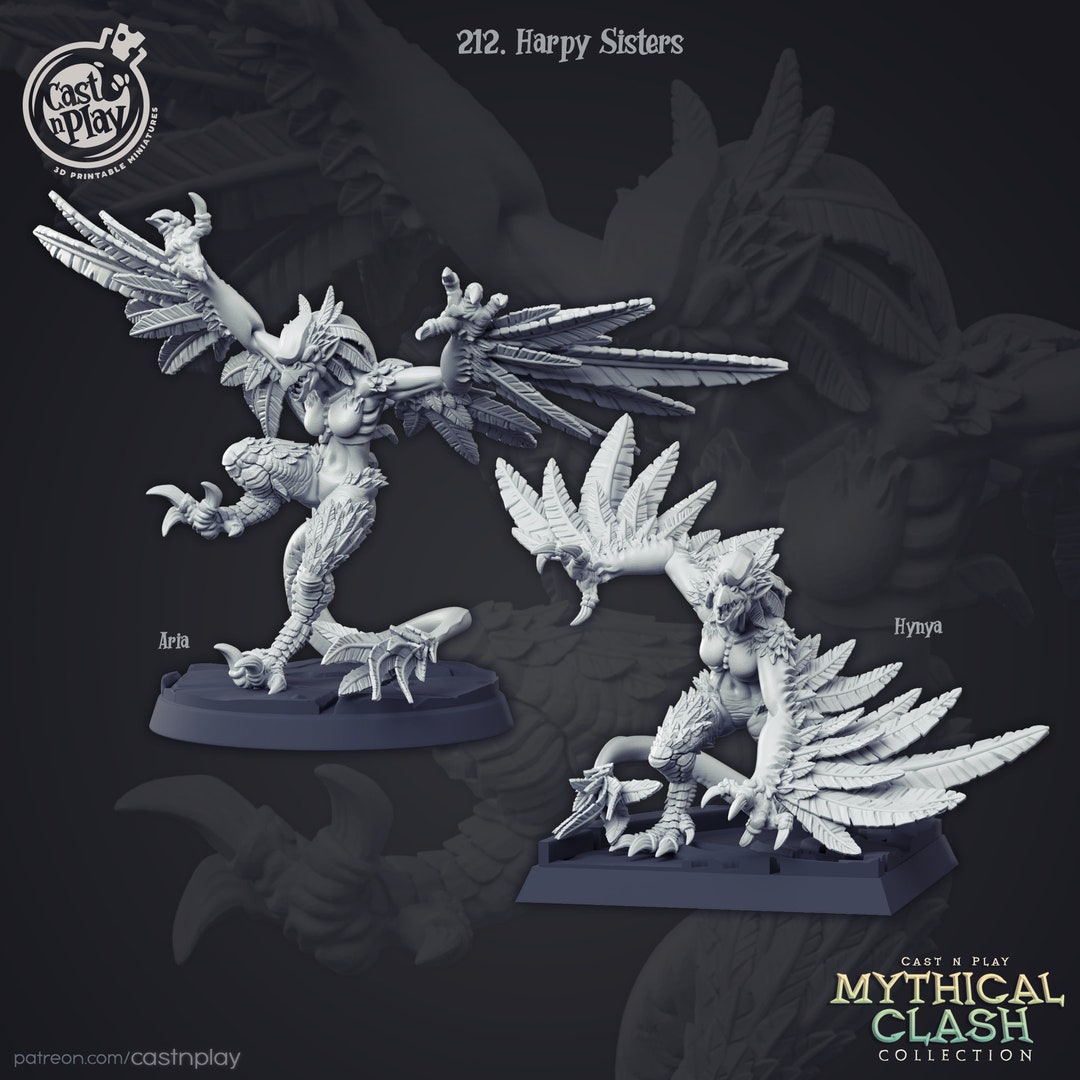 Harpy Miniatures | Dnd | Pathfinder | Warforged | 5E | Frosthaven ...