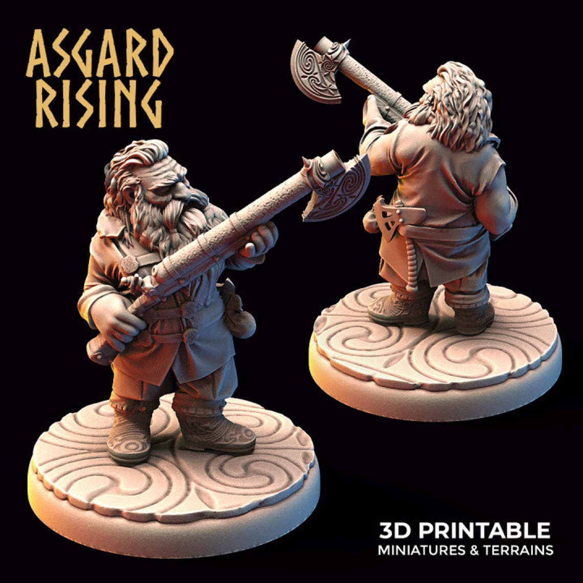 Set of 5x Dwarf Musket Riflemen Soldiers | Perfect for D&D, Pathfinder ...