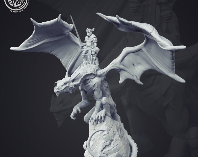 Dragon Rider and Dragon Familiar Perfect for Dnd, Pathfinder, 5E and ...