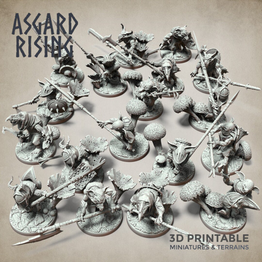 Set of 18 Melee Weapon Goblin Army Minis Perfect for D&D, Pathfinder ...