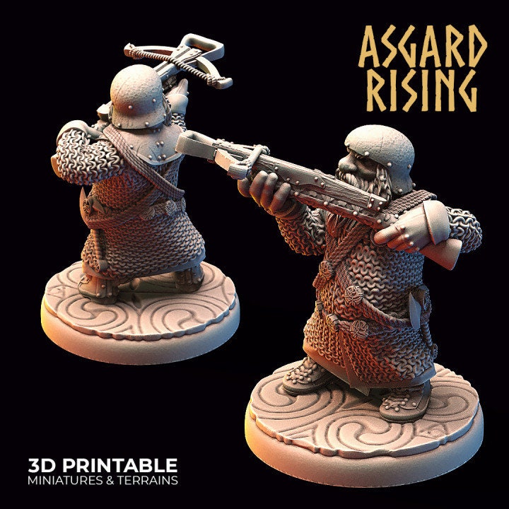 Set of 5x Dwarf Crossbow Soldiers Perfect for D&D - Etsy