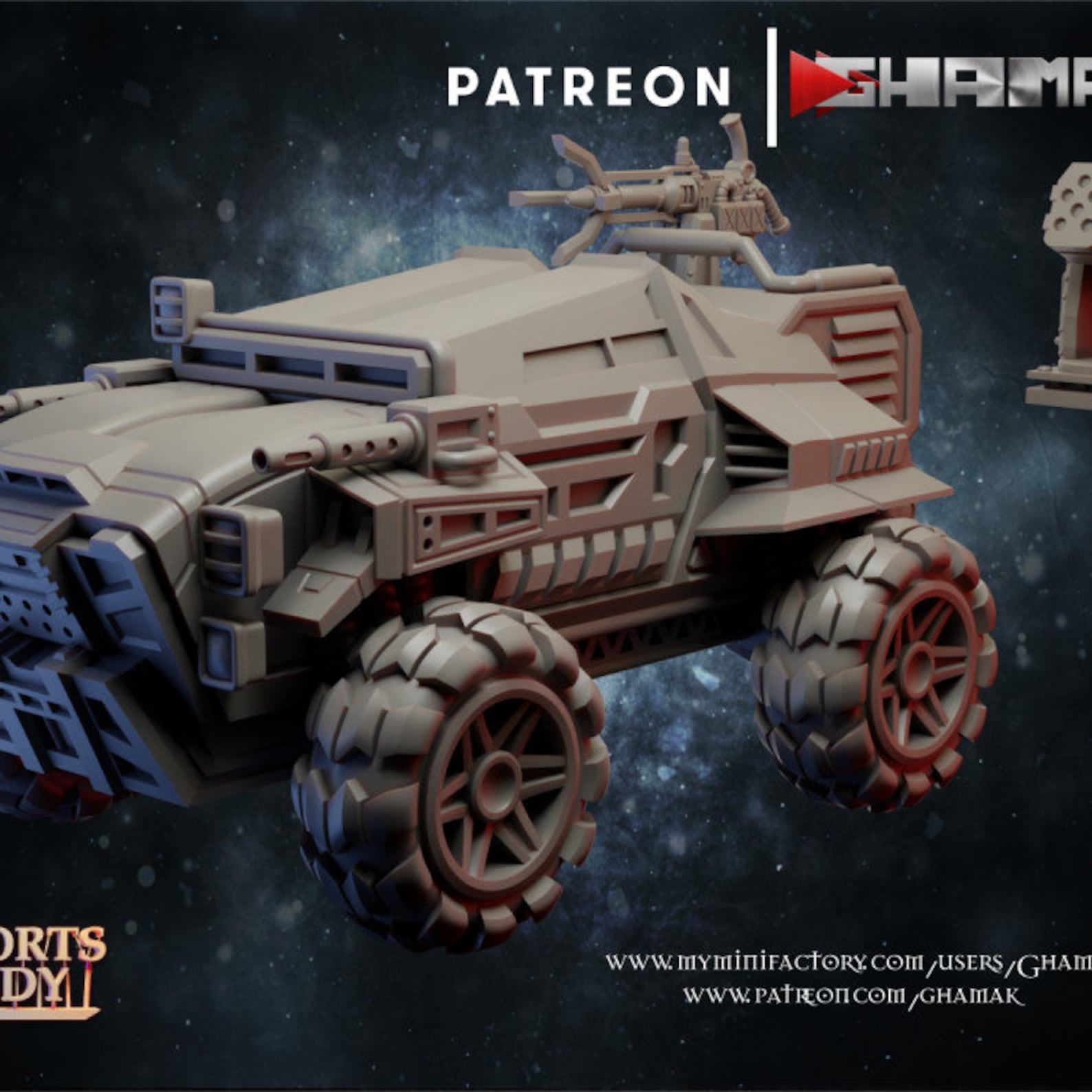 Futuristic Space Combat Buggy Vehicle | Dnd | 40k | Pathfinder | Sigmar ...