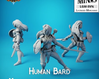 Female Bard Miniature - Etsy