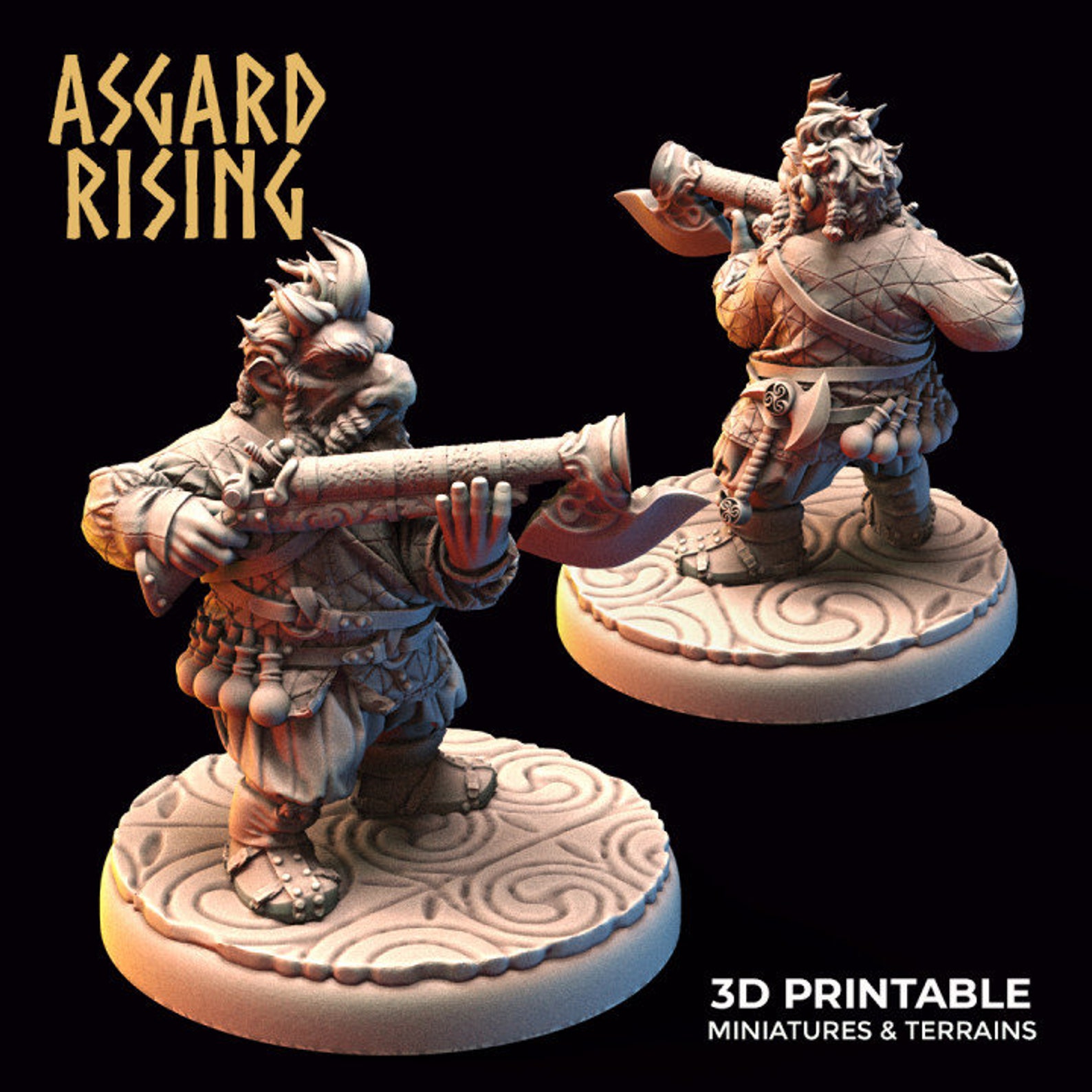 Set of 5x Dwarf Musket Riflemen Soldiers | Perfect for D&D, Pathfinder ...