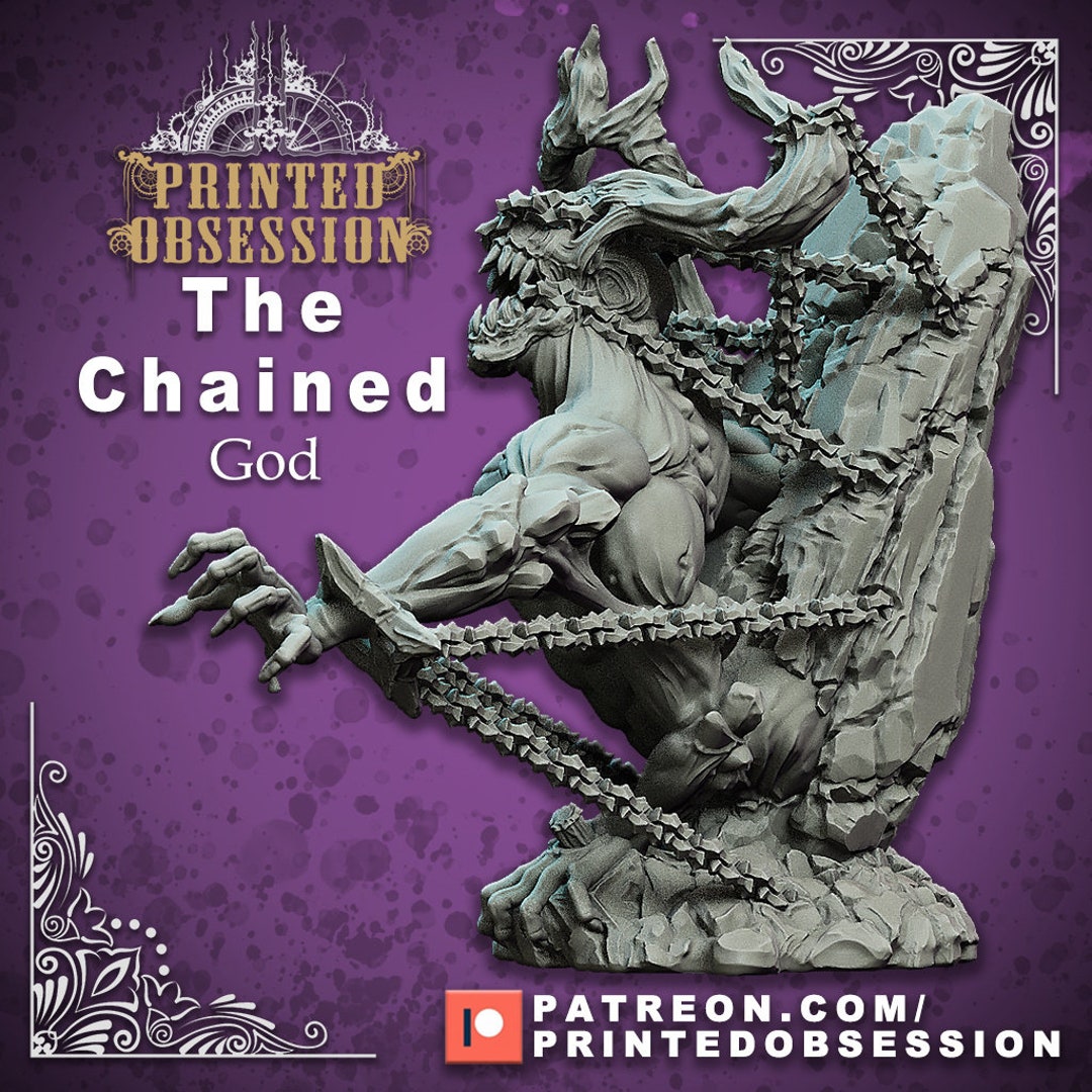 The Chained God Epic End Boss Monster Dnd Pathfinder Sigmar Printed ...