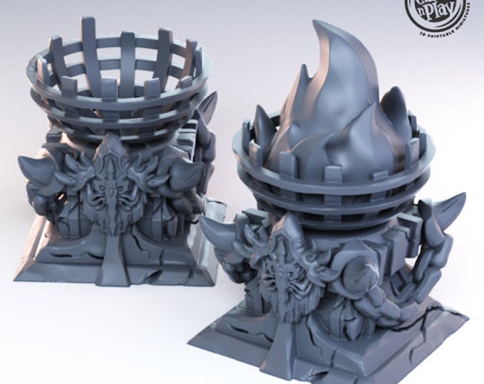 Large Signal Torch for 28mm Miniature Scenery Perfect for D&D Campaigns ...