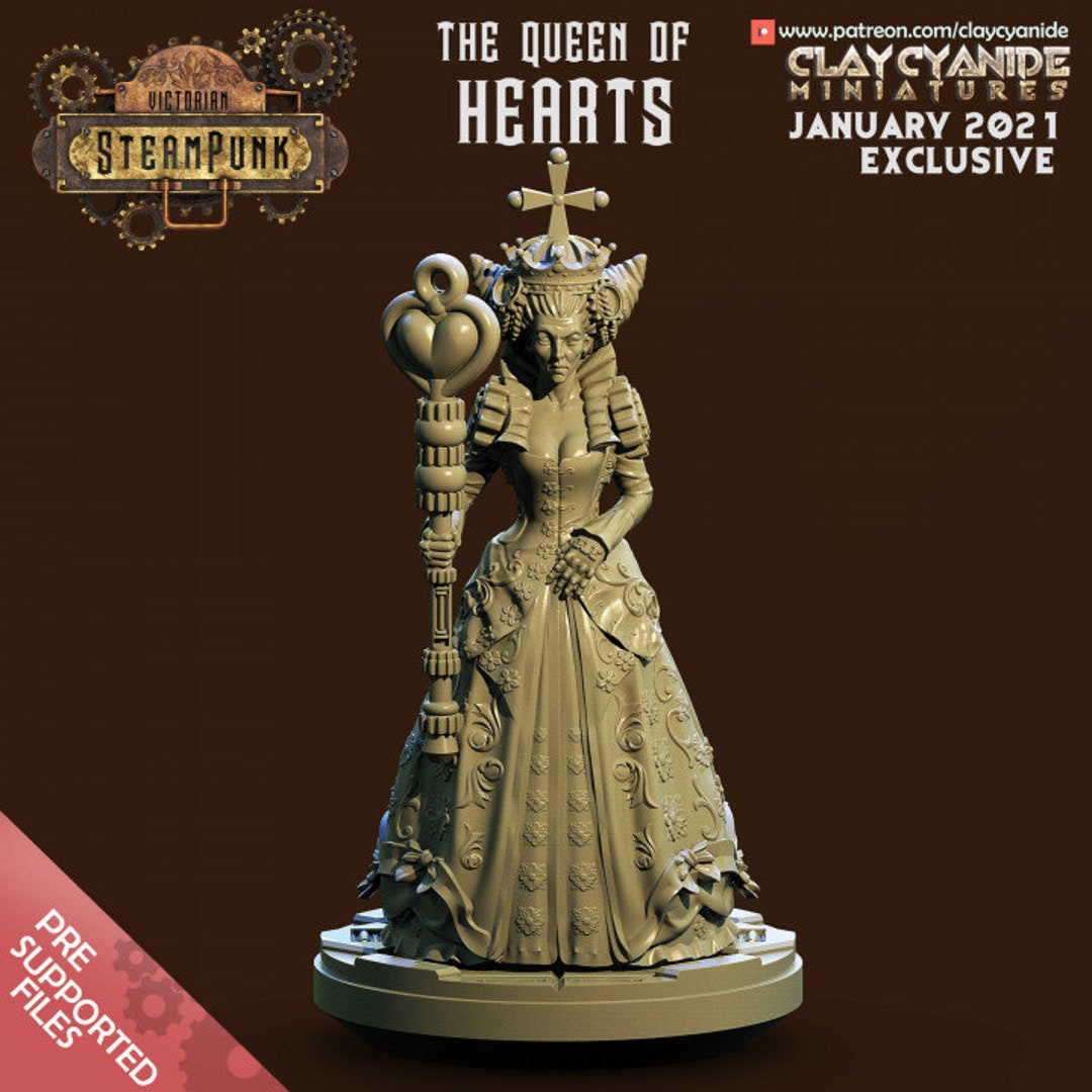 Steampunk Queen of Hearts | Dnd | Pathfinder | Sigmar | Clay Cyanide ...
