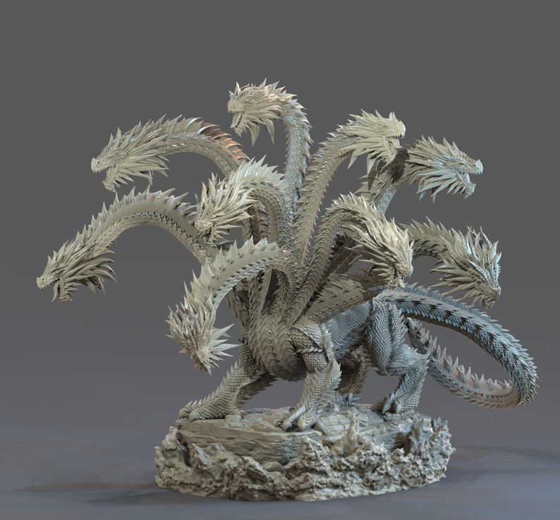 Hydra Monster Figure Perfect for D&D | Pathfinder | Clay Cyanide ...