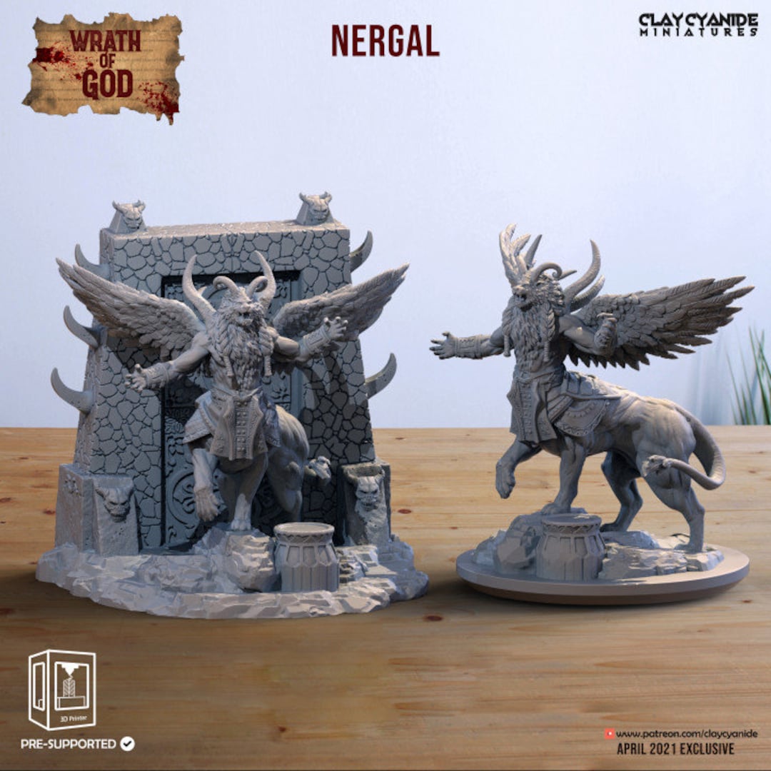 Nergal, Demonic Centaur Enforcer Dnd Pathfinder Sigmar Clay Cyanide ...