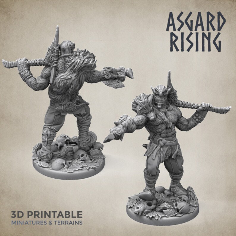 Skoll Hunter Wolf Spirit Beast Miniature Dnd Pathfinder | Etsy