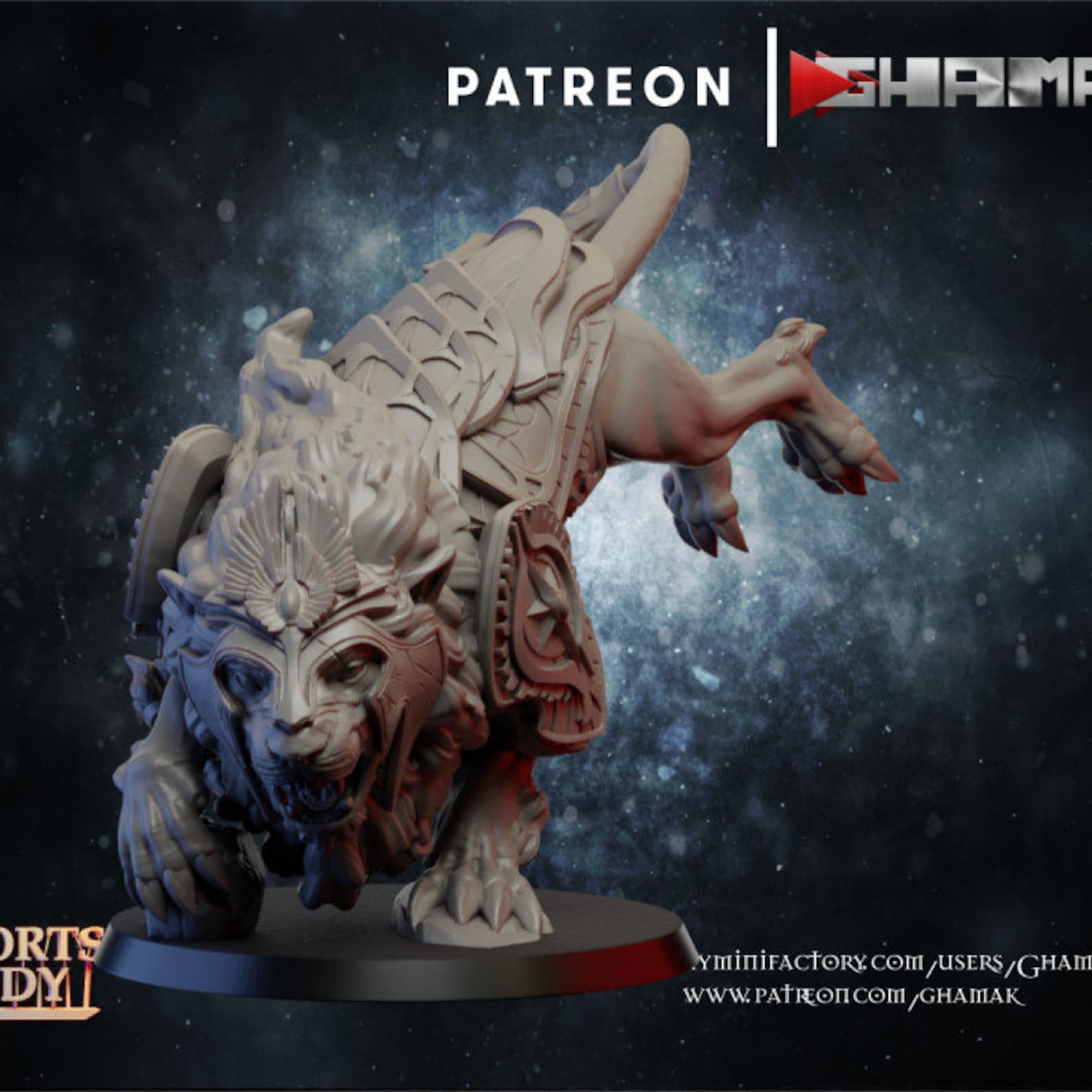 Battle Lion Mount | Dnd | Pathfinder | Sigmar | Ghamak | Fantasy RPG ...