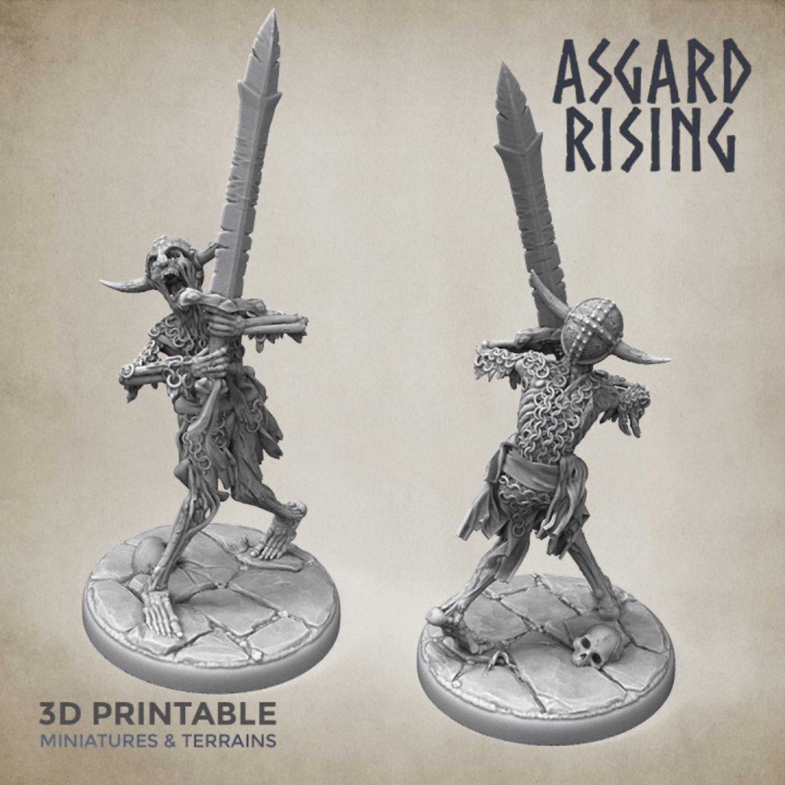 Viking Undead Draugr Skeleton Warrior | Dnd | Pathfinder | Warforged ...